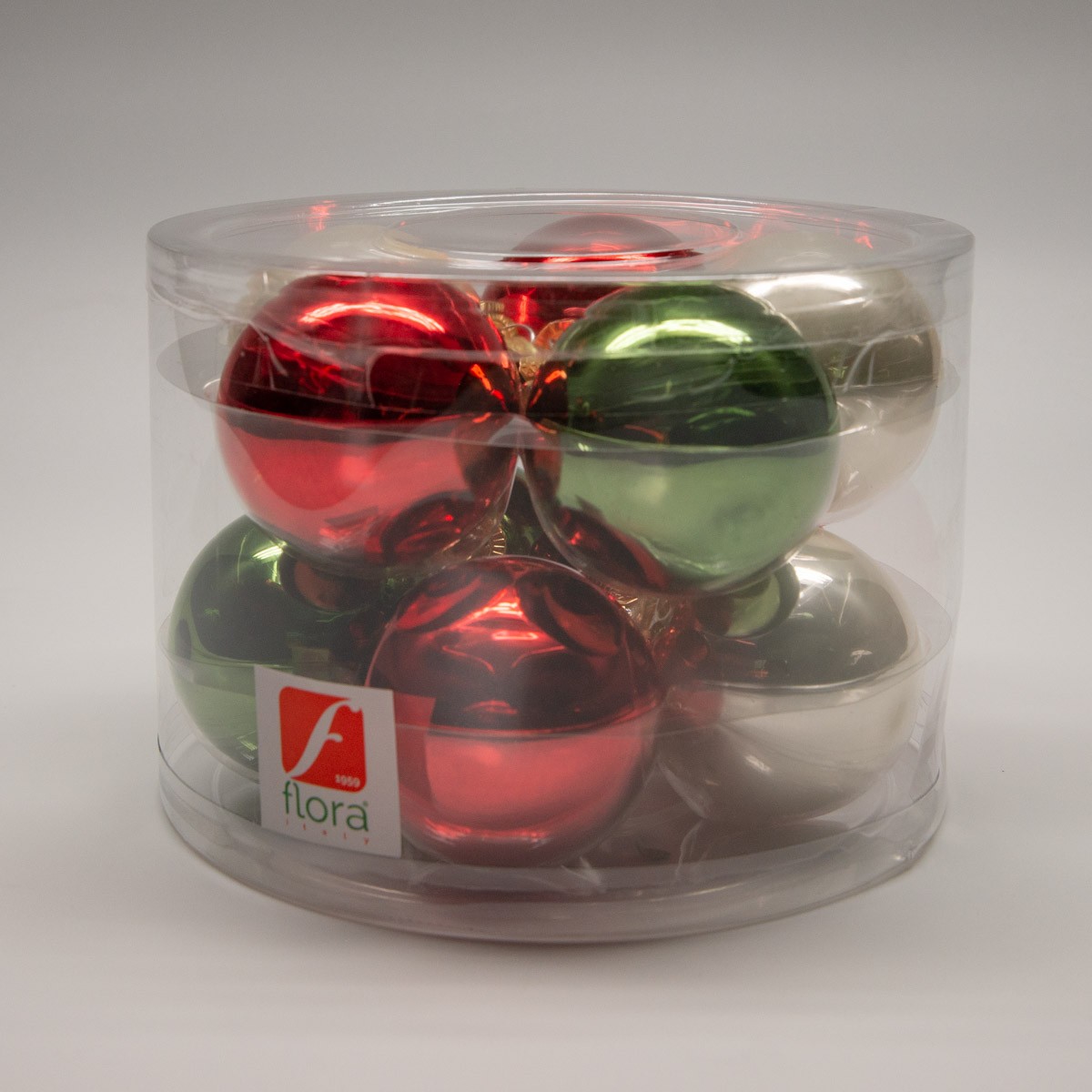 Palline di Natale in vetro multicolor D. 6 cm conf. da 10pz in vendita