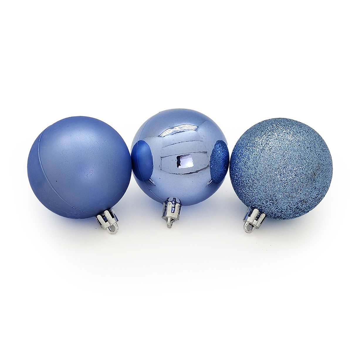 Palline di Natale in plastica blu D. 6 cm confezione da 24 pz - online